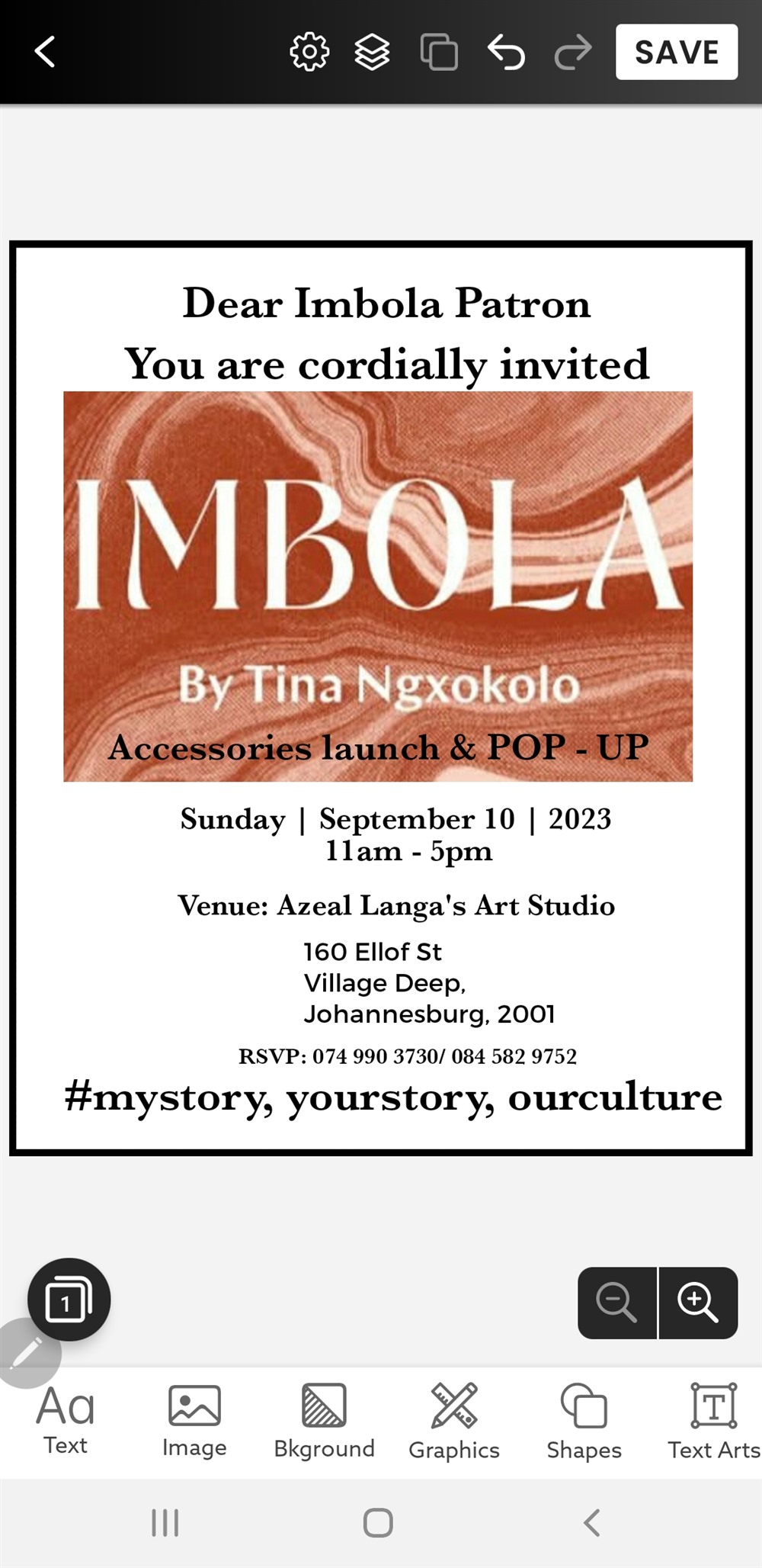 Save The Date - Imbola by Tina Ngxokolo 9/16/2023